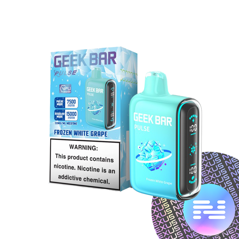 🔳 Frozen White Grape Geek Bar Pulse Disposable Vape 15000 Puff 🔳 Frozen White Grape Geek Bar Pulse Disposable Vape 15000 Puff